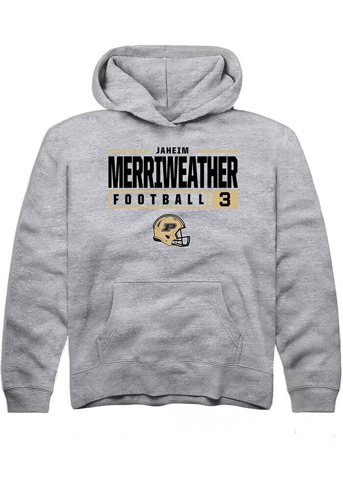 Jaheim Merriweather Youth SPORTGREY Purdue Boilermakers NIL Stacked Box ...