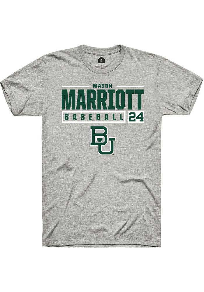 Mason Marriott Baylor Bears Rally ASH NIL Stacked Box Short Sleeve T ...