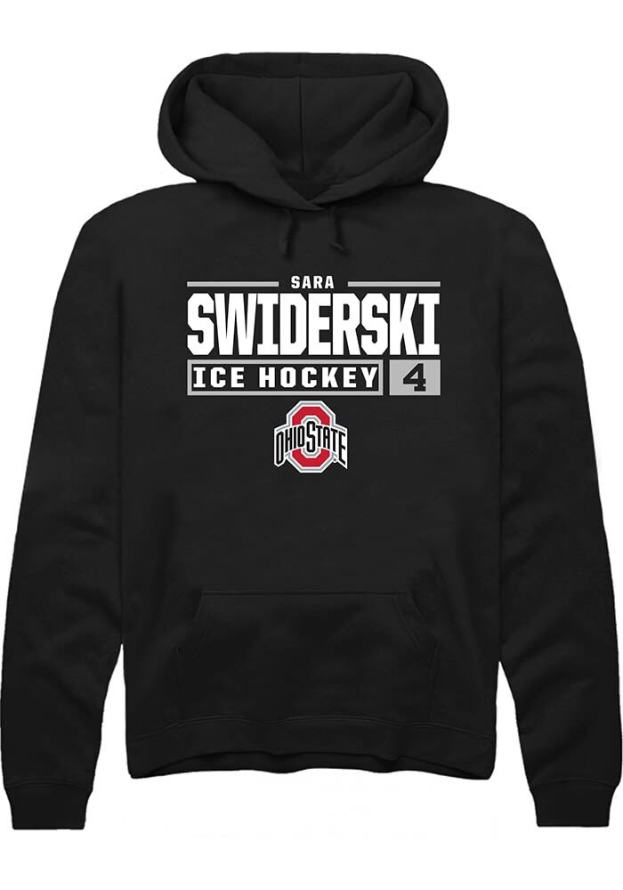 Sara Swiderski Mens BLACK Ohio State Buckeyes NIL Stacked Box Hoodie ...
