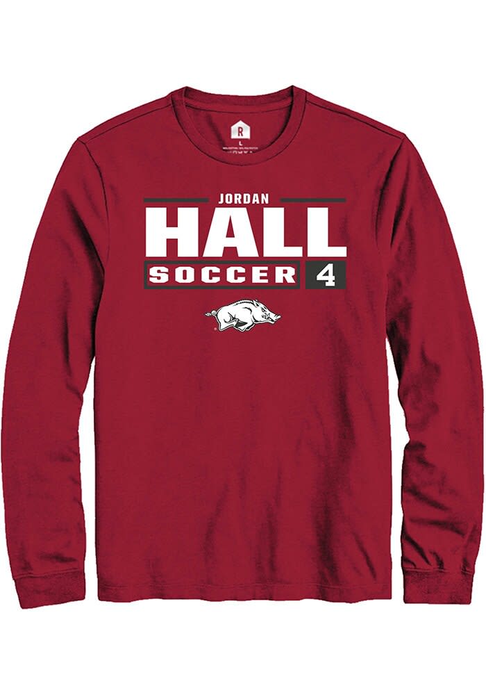 Jordan Hall Arkansas Razorbacks Rally NIL Stacked Box Long Sleeve T ...