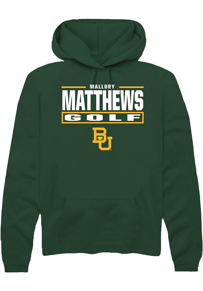 Mallory Matthews Baylor Bears Mens FOREST NIL Stacked Box Hoodie ...