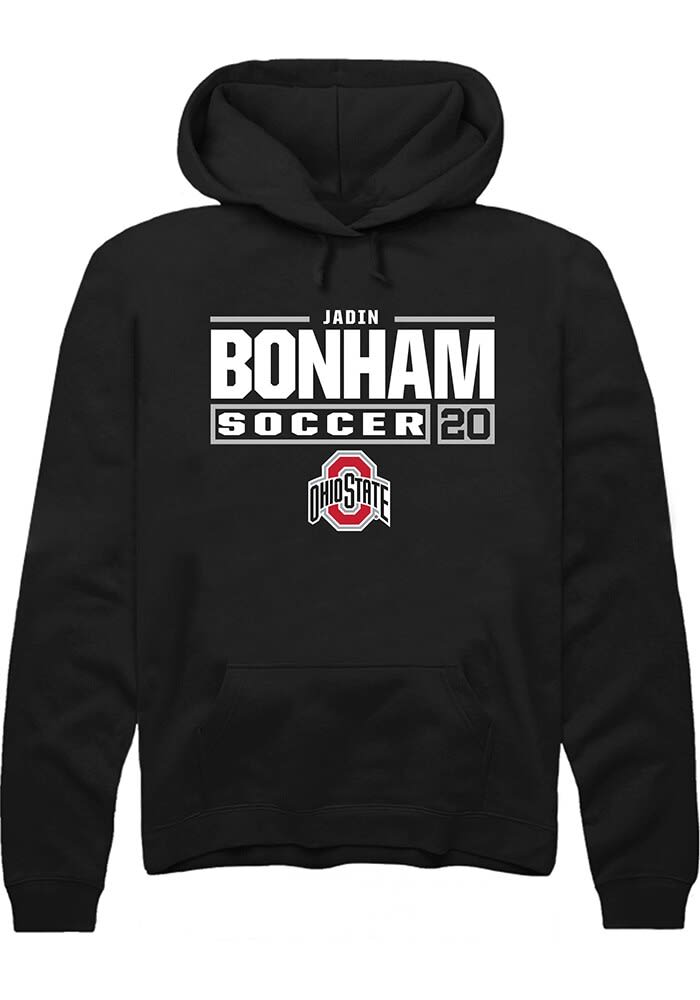 Jadin Bonham Ohio State Buckeyes Mens BLACK NIL Stacked Box Hoodie ...