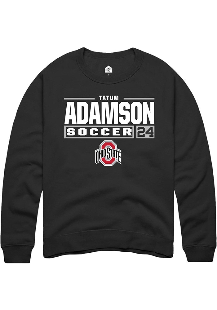 Tatum Adamson Mens BLACK Ohio State Buckeyes NIL Stacked Box Long ...