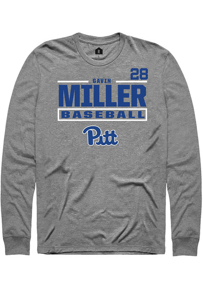 Gavin Miller Pitt Panthers Rally GRAPHITE NIL Stacked Box Long Sleeve T ...