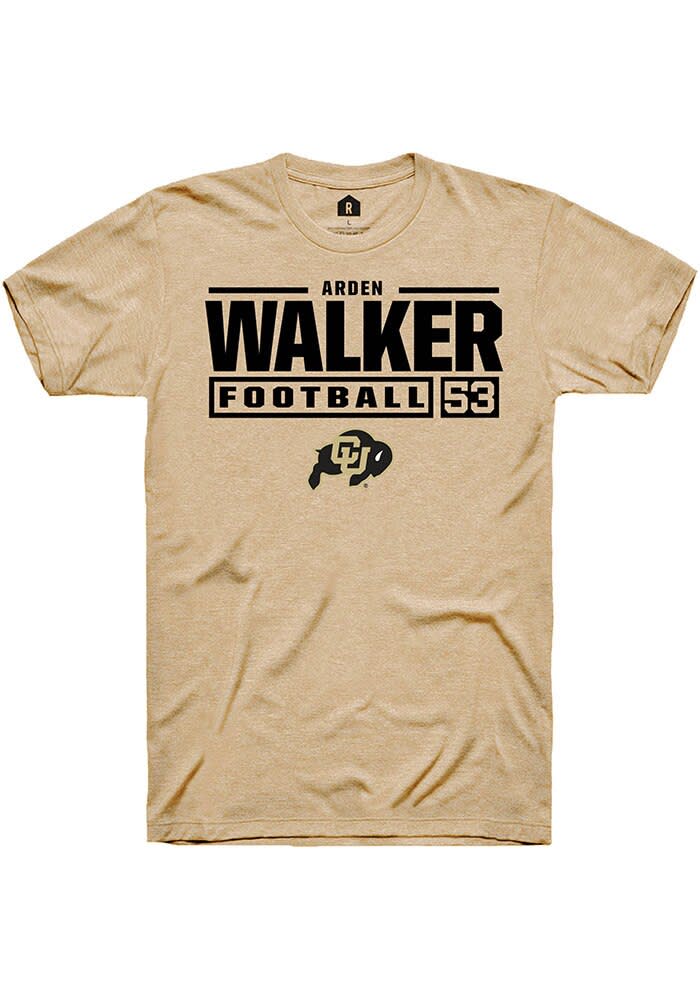 Arden Walker Colorado Buffaloes Rally TAN NIL Stacked Box Short Sleeve ...