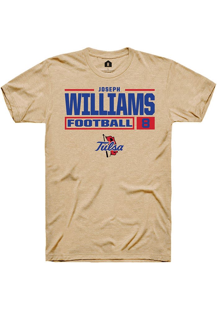 Joseph Williams Tulsa Golden Hurricane Rally TAN NIL Stacked Box Short ...