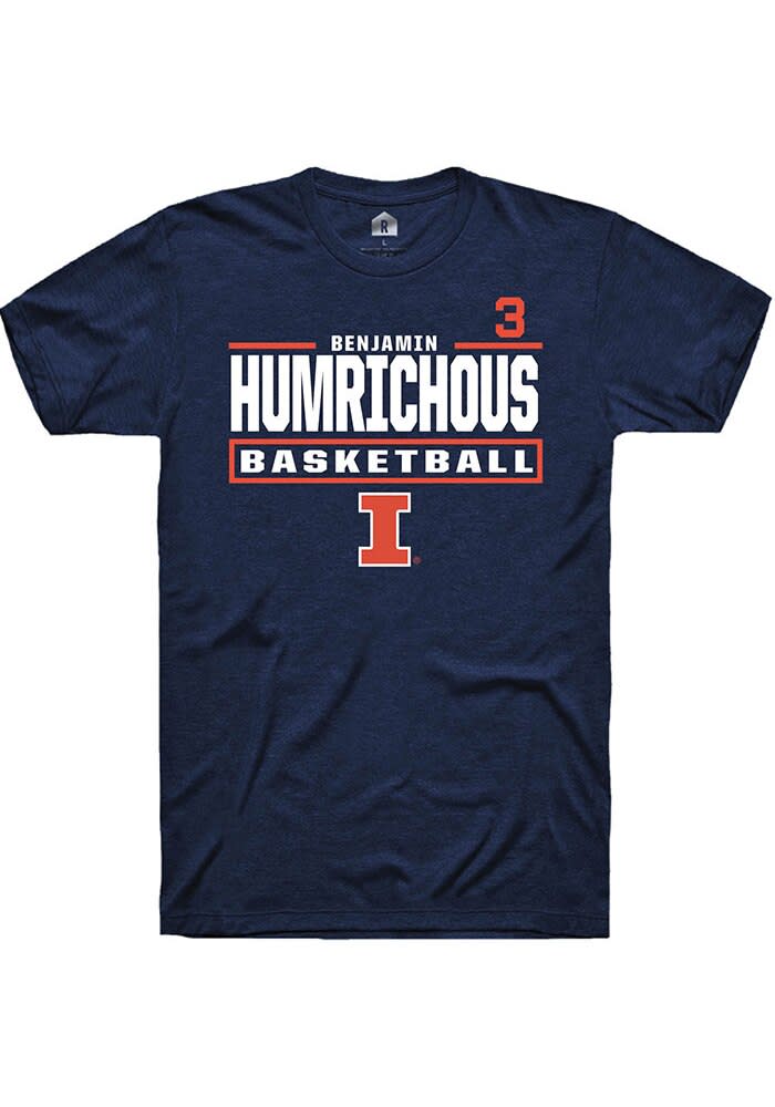 Benjamin Humrichous Illinois Fighting Illini Rally NAVY NIL Stacked Box ...