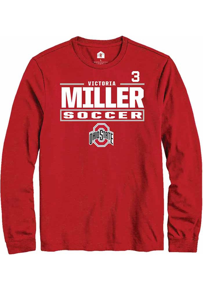 Victoria Miller Ohio State Buckeyes Rally Red NIL Stacked Box Long ...