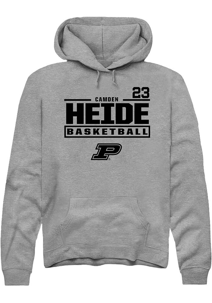 Camden Heide Mens GRAPHITE Purdue Boilermakers NIL Stacked Box Hoodie ...
