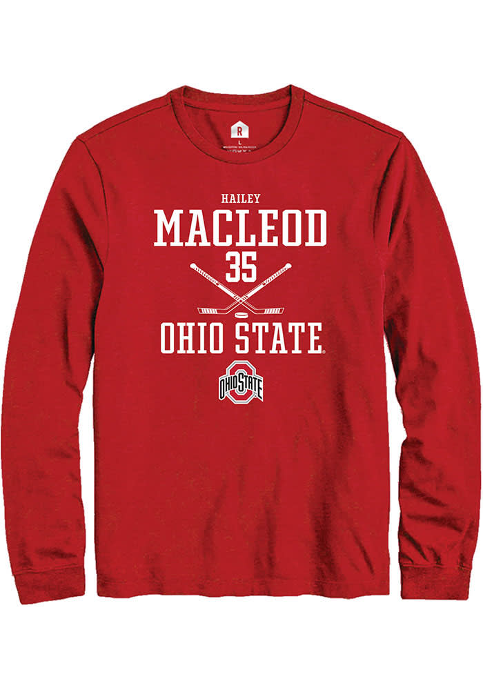 Hailey MacLeod Ohio State Buckeyes Rally Red NIL Sport Icon Long Sleeve T Shirt - 2476114126