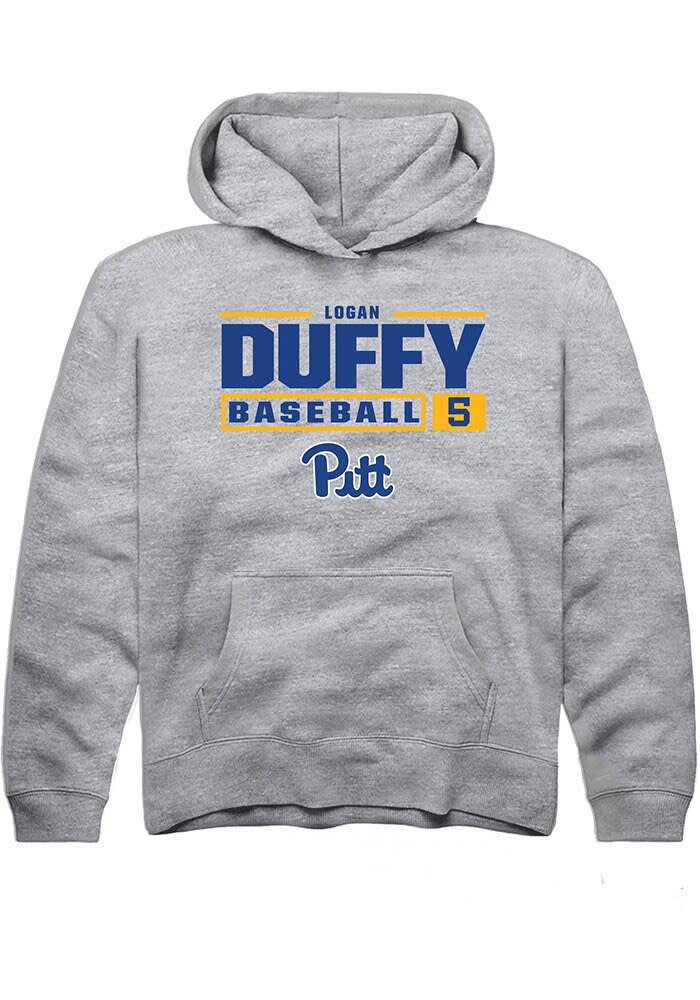 Logan Duffy Youth SPORTGREY Pitt Panthers NIL Stacked Box Long Sleeve ...