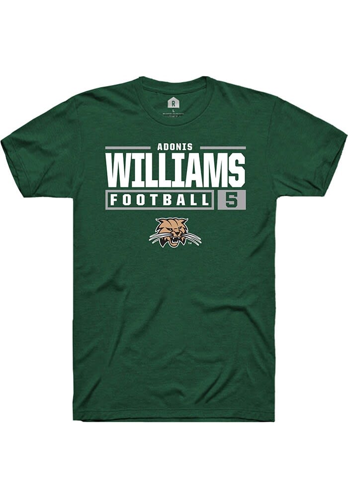 Adonis Williams Ohio Bobcats Rally FOREST NIL Stacked Box Short Sleeve ...