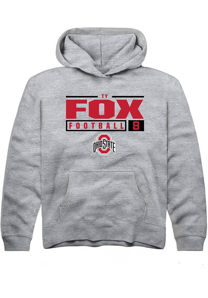 Ty Fox Ohio State Buckeyes Youth NIL Stacked Box SPORTGREY Long Sleeve ...