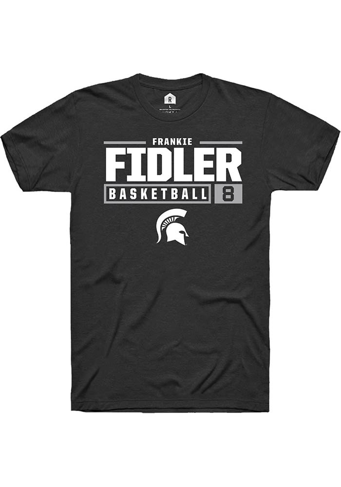 Frankie Fidler BLACK Michigan State Spartans NIL Stacked Box Short ...