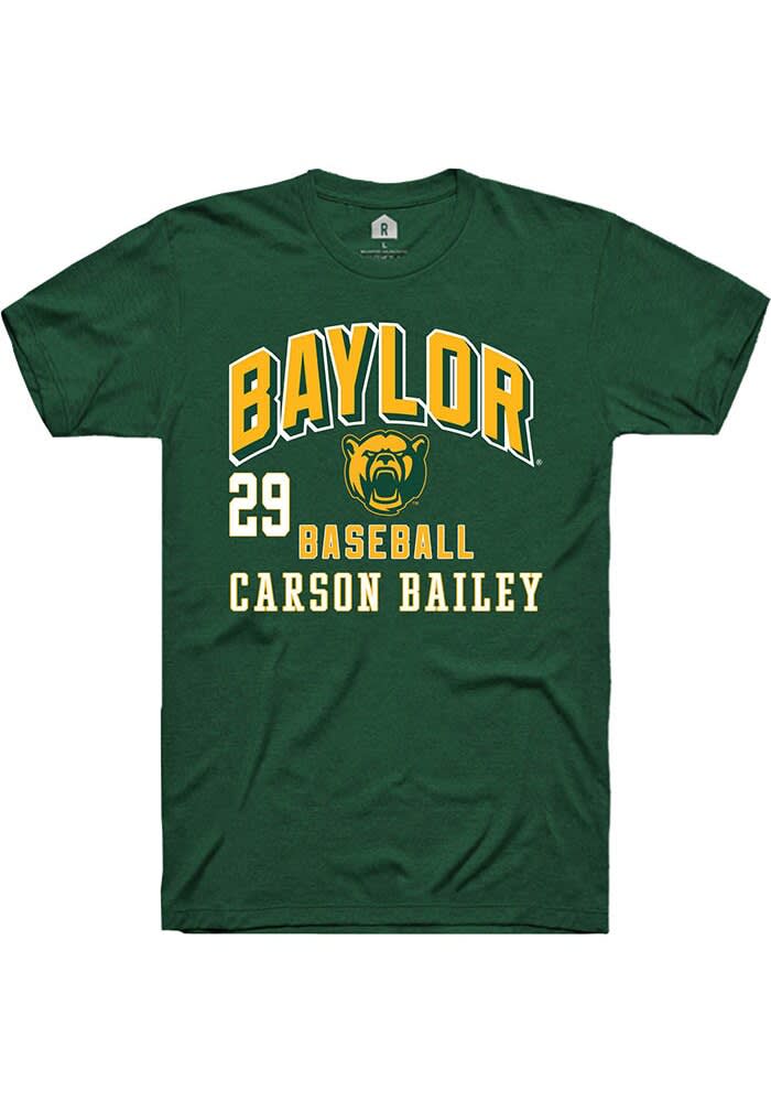 Carson Bailey Baylor Bears Rally FOREST NIL Arch Logo Short Sleeve T Shirt - 2476121464