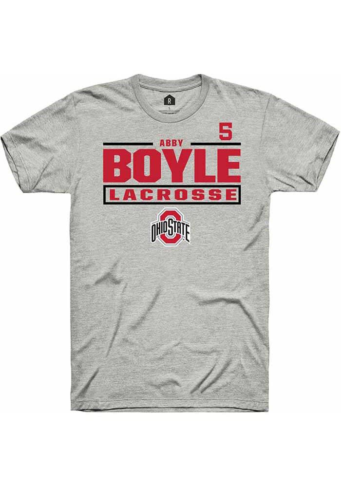 Abby Boyle Ohio State Buckeyes Rally ASH NIL Stacked Box Short Sleeve T ...