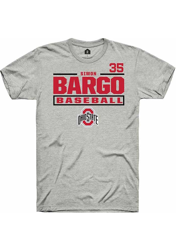 Simon Bargo Ohio State Buckeyes Rally ASH NIL Stacked Box Short Sleeve ...