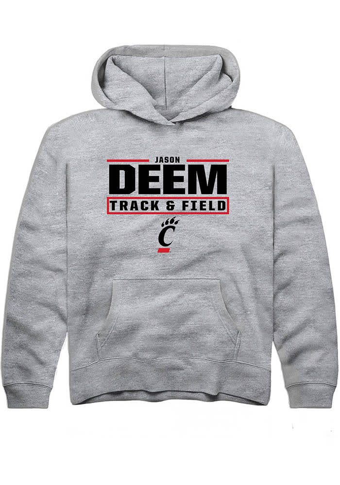 Jason Deem Youth SPORTGREY Cincinnati Bearcats NIL Stacked Box Long ...