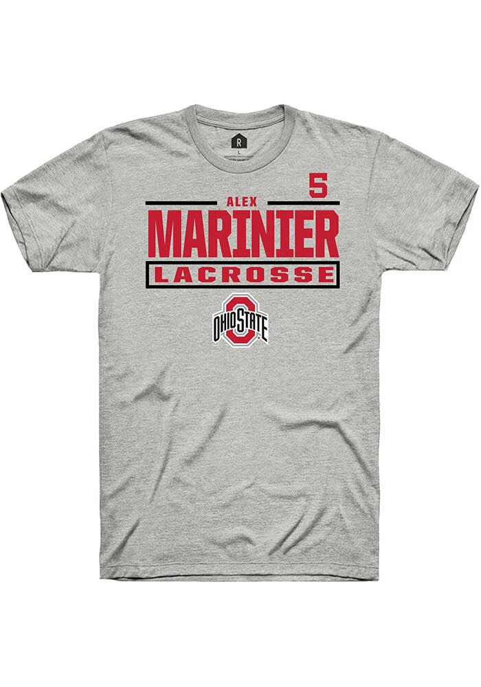 Alex Marinier ASH Ohio State Buckeyes NIL Stacked Box Short Sleeve T ...