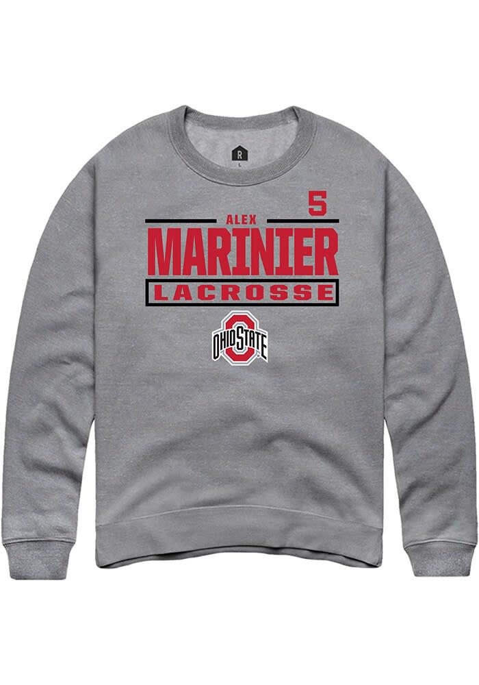 Alex Marinier Ohio State Buckeyes Mens GRAPHITE NIL Stacked Box Crew ...