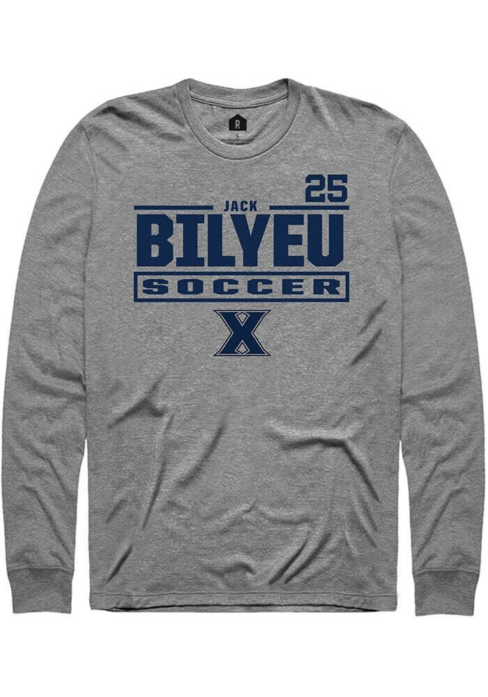 Jack Bilyeu Xavier Musketeers Rally GRAPHITE NIL Stacked Box Long ...