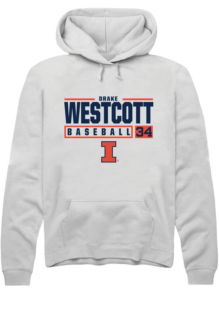 Drake Westcott Mens White Illinois Fighting Illini NIL Stacked Box ...