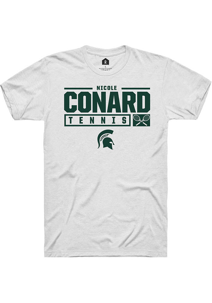 Nicole Conard Michigan State Spartans Rally White NIL Stacked Box Short ...