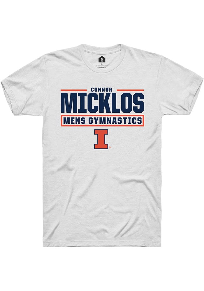 Connor Micklos White Illinois Fighting Illini NIL Stacked Box Short ...