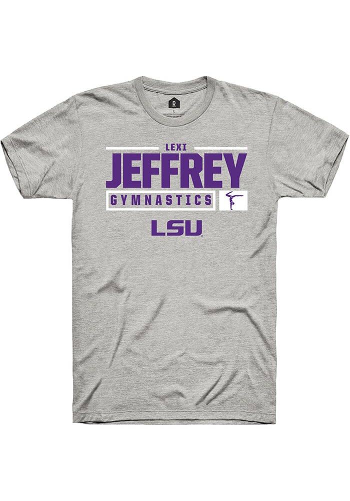 Lexi Jeffrey LSU Tigers Rally ASH NIL Stacked Box Short Sleeve T Shirt ...