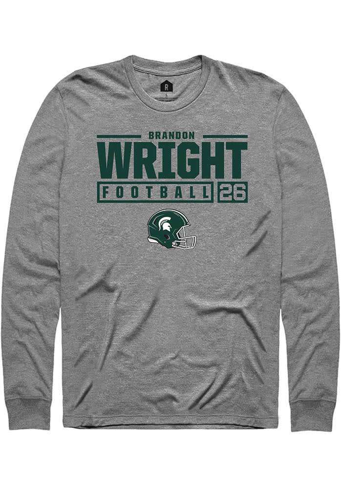 Brandon Wright Michigan State Spartans Rally GRAPHITE NIL Stacked Box ...