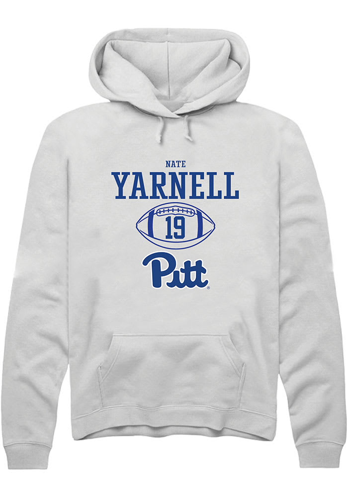 Nate Yarnell Mens WHITE Pitt Panthers NIL Sport Icon Hoodie