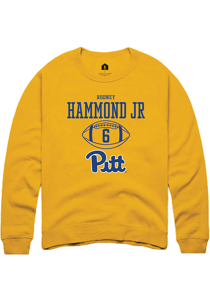 Rodney Hammond Jr. Mens GOLD Pitt Panthers NIL Sport Icon Long Sleeve ...