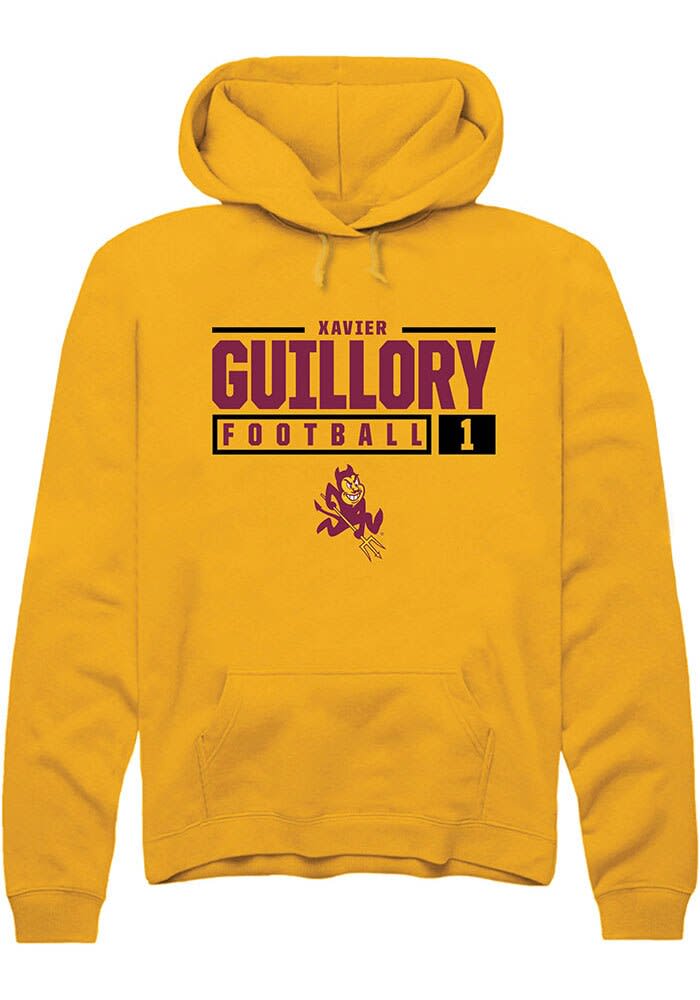 Xavier Guillory Arizona State Sun Devils Mens GOLD NIL Stacked Box ...