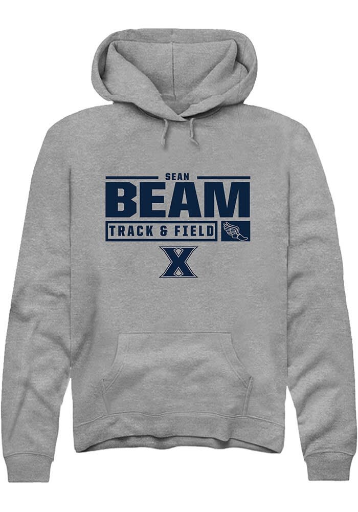 Sean Beam Xavier Musketeers Mens GRAPHITE NIL Stacked Box Hoodie - 247642085