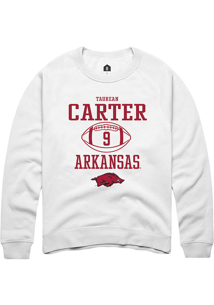 Taurean Carter Arkansas Razorbacks NIL Sport Icon Sweatshirt - White