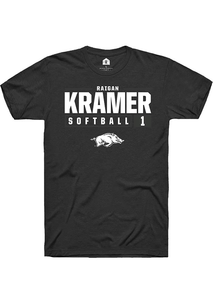 Raigan Kramer Arkansas Razorbacks Rally BLACK NIL Stacked Box Short ...