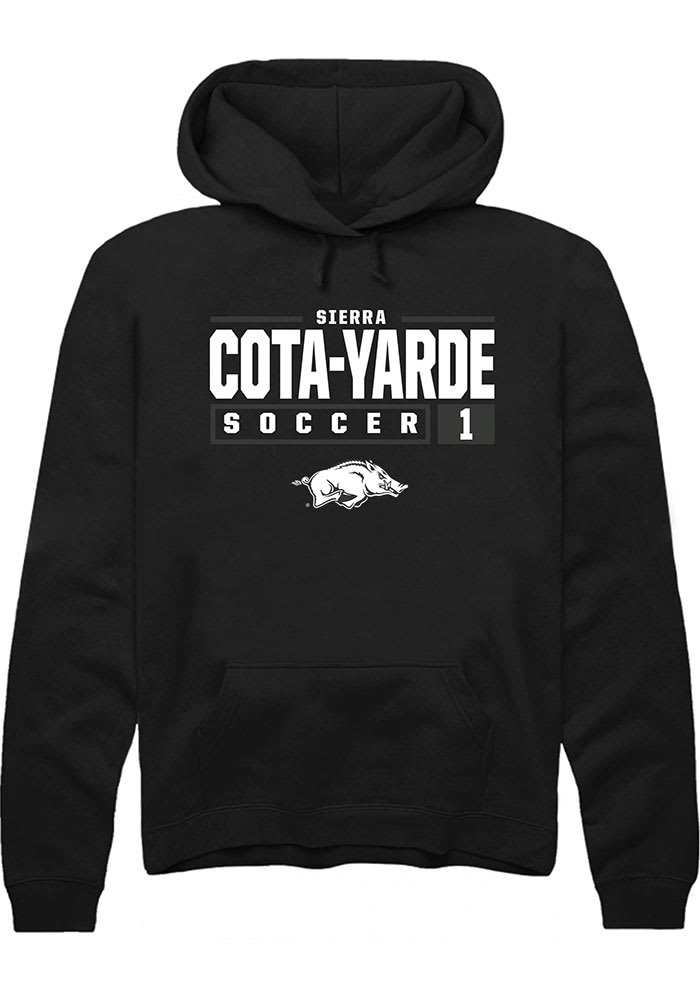 Sierra Cota-Yarde Arkansas Razorbacks NIL Stacked Box Hoodie - Black