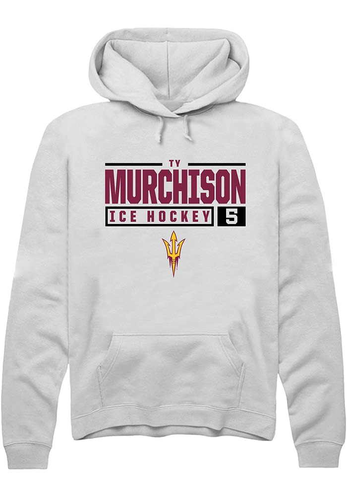 Ty Murchison Arizona State Sun Devils Mens WHITE NIL Stacked Box Hoodie ...
