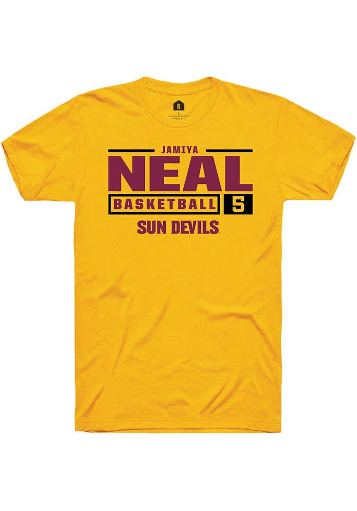 Jamiya Neal Arizona State Sun Devils Rally GOLD NIL Stacked Box Short ...