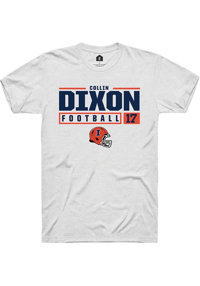 Collin Dixon WHITE Illinois Fighting Illini NIL Stacked Box Short ...