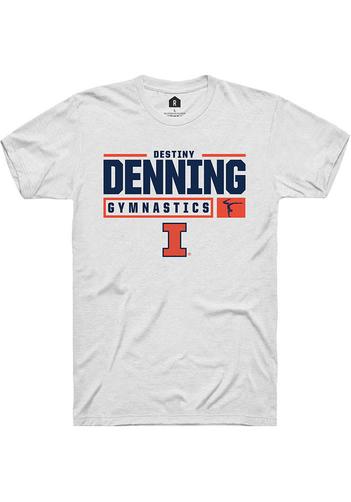 Destiny Denning Illinois Fighting Illini Rally WHITE NIL Stacked Box ...