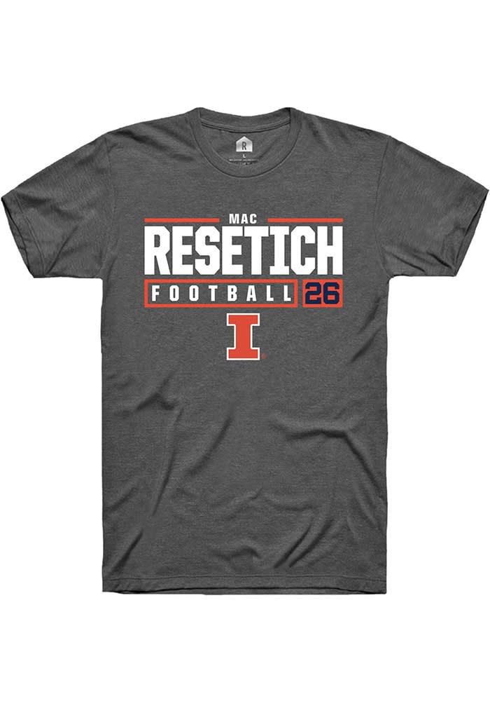 Mac Resetich DARKGREY Illinois Fighting Illini NIL Stacked Box Short ...