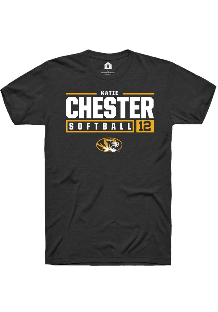 Katie Chester Missouri Tigers Rally BLACK NIL Stacked Box Short Sleeve ...
