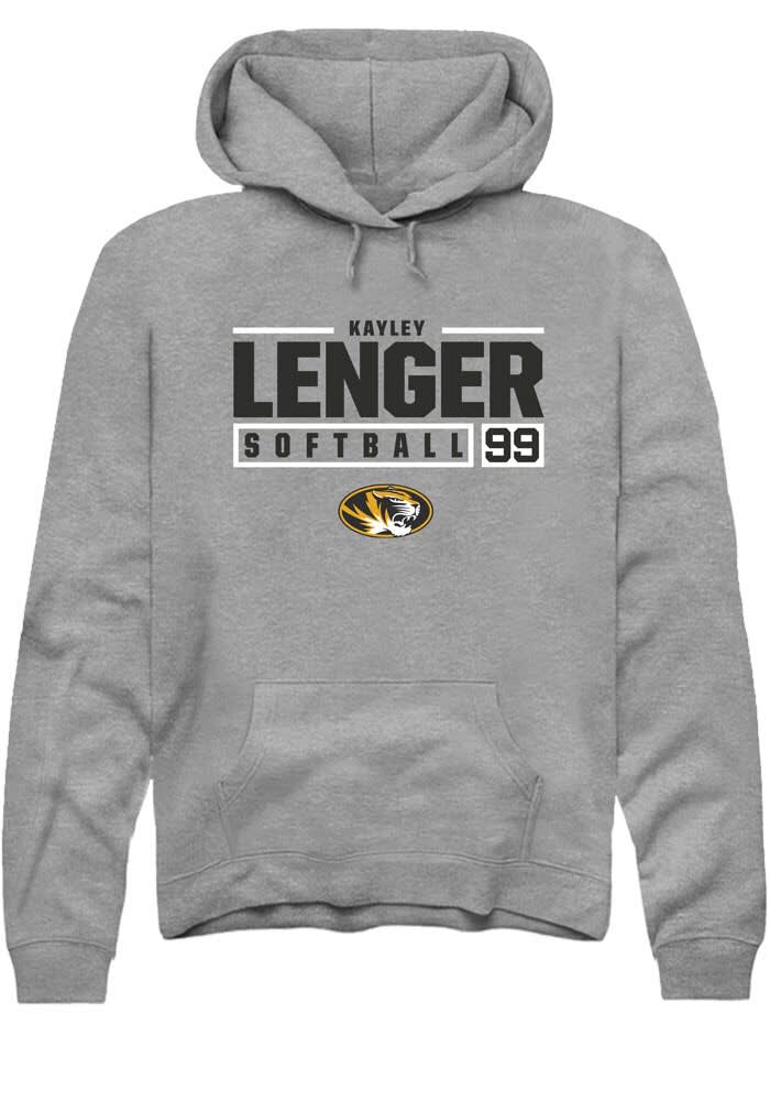 Kayley Lenger Missouri Tigers Mens GRAPHITE NIL Stacked Box Hoodie ...