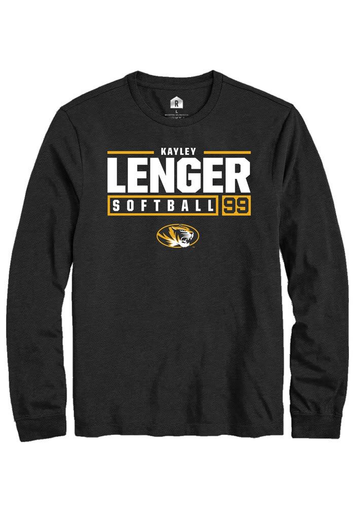 Kayley Lenger Missouri Tigers Rally BLACK NIL Stacked Box Long Sleeve T ...