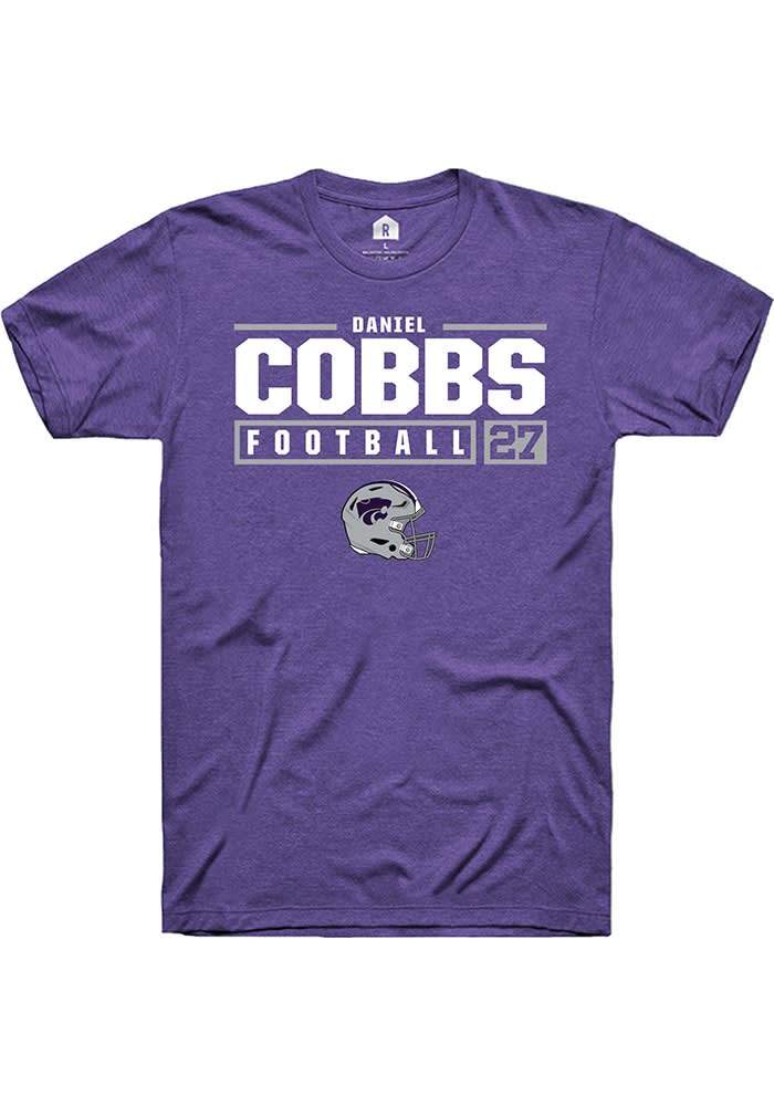 Daniel Cobbs K-State Wildcats Rally PURPLE NIL Stacked Box Short Sleeve ...