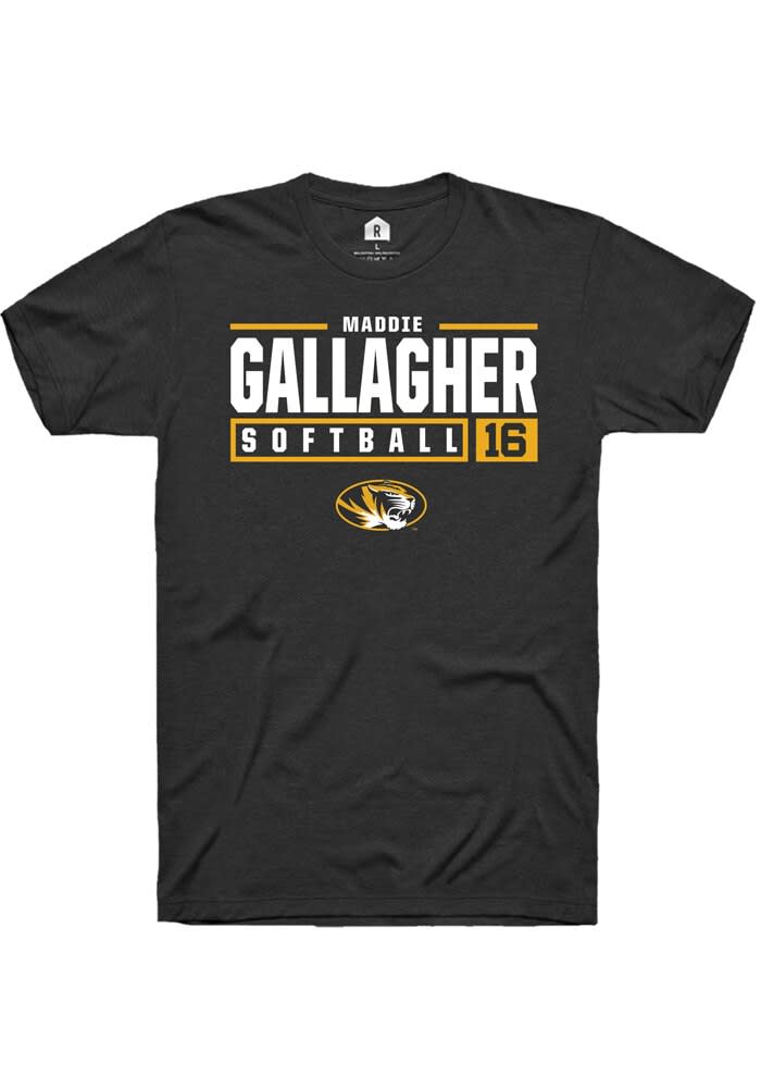 Maddie Gallagher Missouri Tigers Rally BLACK NIL Stacked Box Short ...