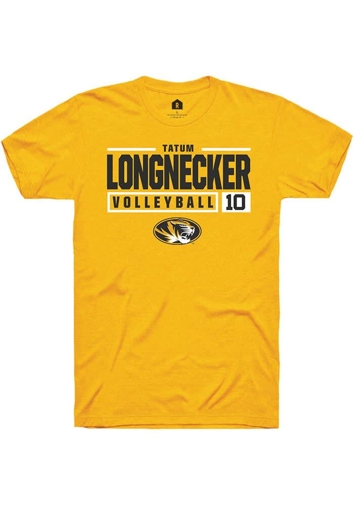 Tatum Longnecker Missouri Tigers Rally GOLD NIL Stacked Box Short ...