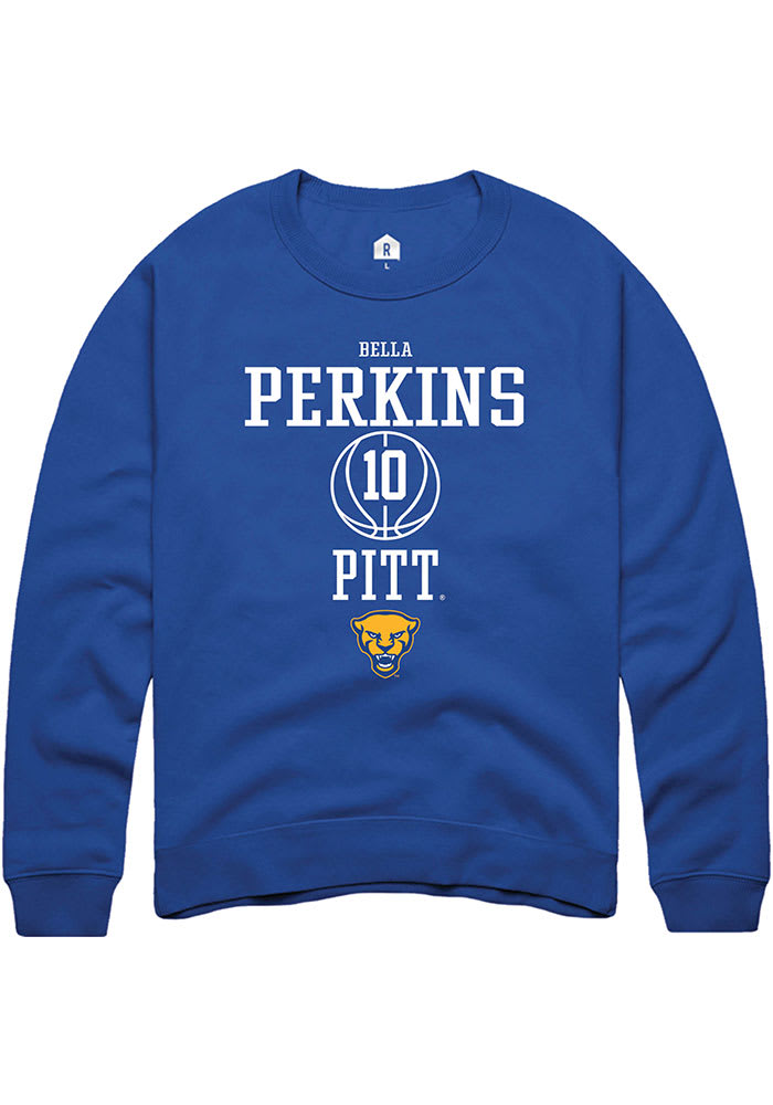 Bella Perkins Mens ROYAL Pitt Panthers NIL Sport Icon Long Sleeve Crew ...