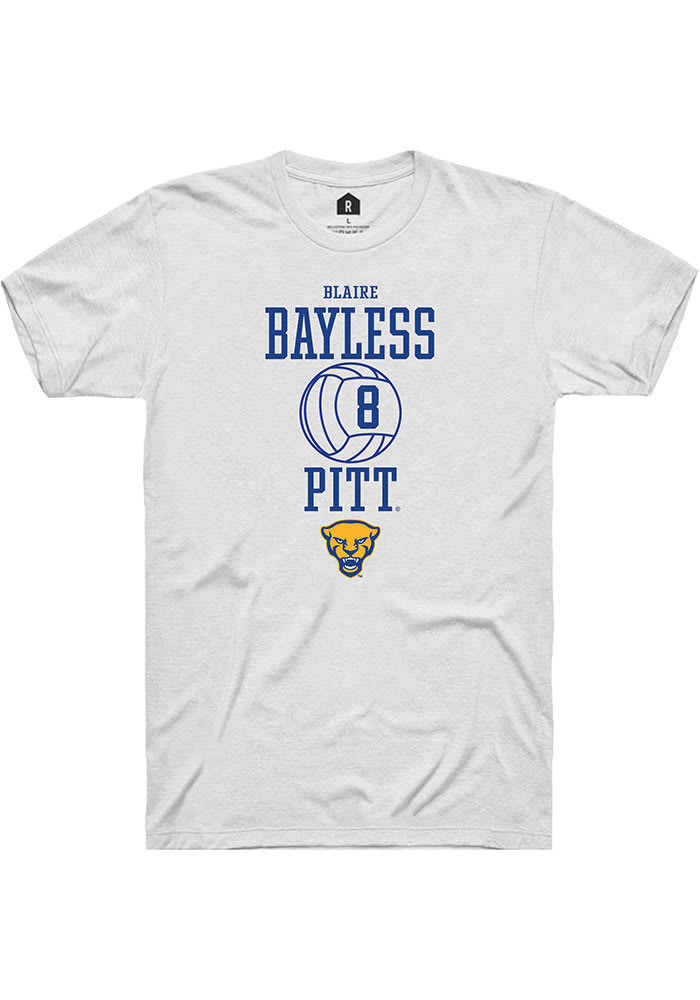 Blaire Bayless WHITE Pitt Panthers NIL Sport Icon Short Sleeve T Shirt